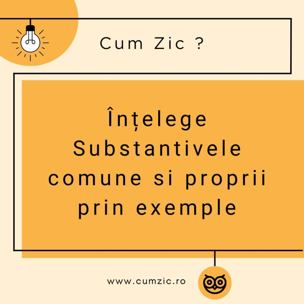 Înțelege Substantivele comune si proprii prin exemple