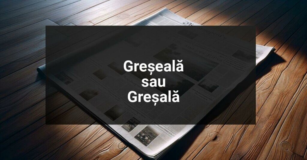 Corect spui Greșeală, nu Greșală. Află de ce